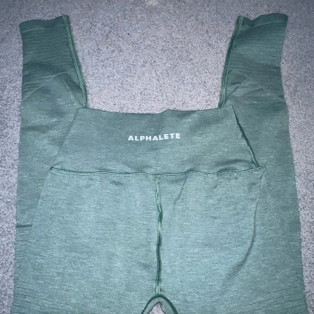 Alphalete Sage Green/Blue Leggings - Gem